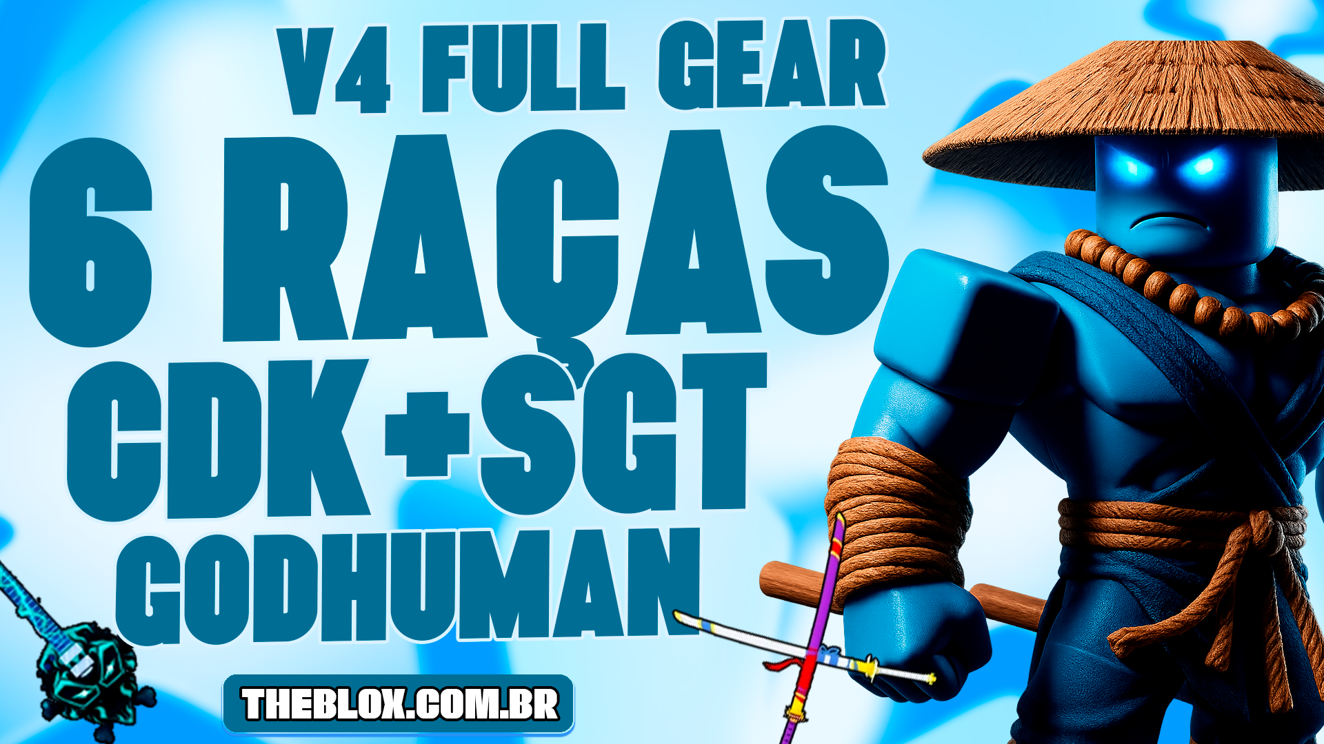 🔥〔🌗🎸⚔️〕 6 RAÇAS V4 FULL + CDK + SKULL GUITAR + GODHUMAN + FRUTAS ...